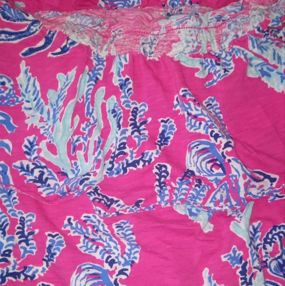 Lilly Pulitzer | Tops | Lilly Pulitzer Strapless Vibrant Pink And Blue ...